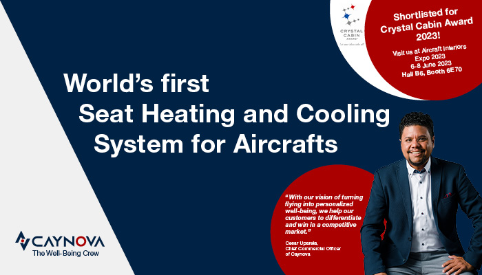 World’s first Seat Heating and Cooling System for Aircraft